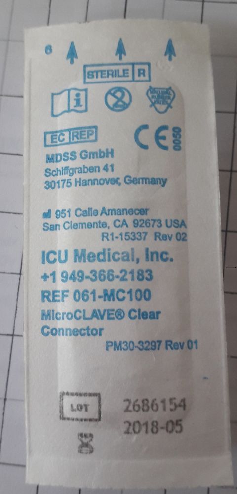 Clave Microclave Clear Connector - USL Medical