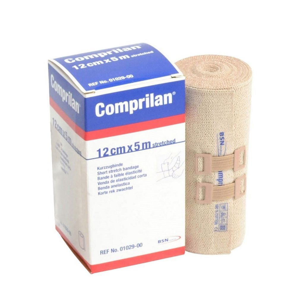 Comprilan 6cm x 2.6m 5m Stretched Tan Box1 - USL Medical